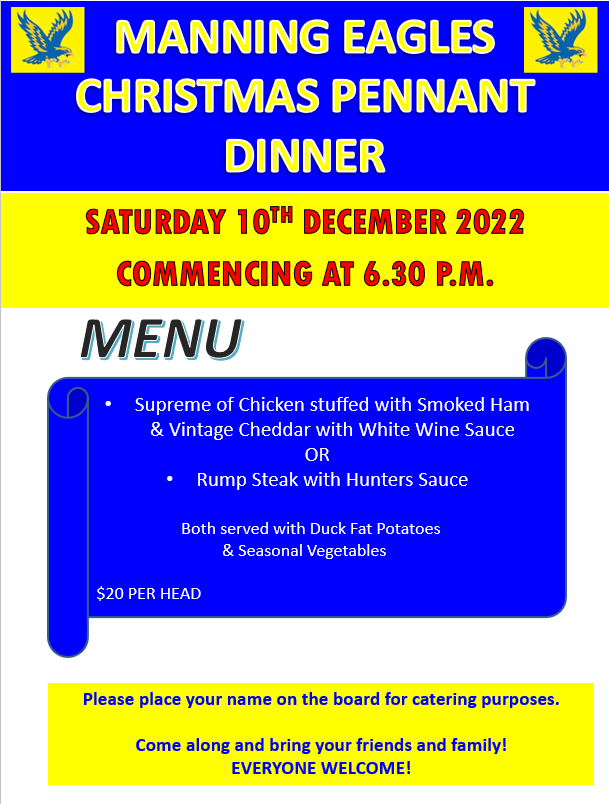 Pennants Dinner - Manning Eagles